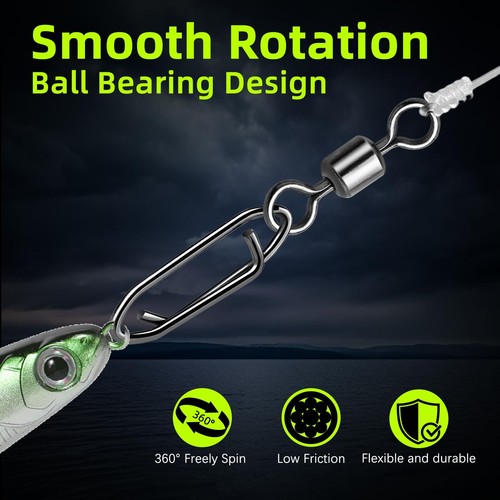 Fishing Speed Clips 50Pcs Quick Change Fishing Swivels & Snaps Topwater ...