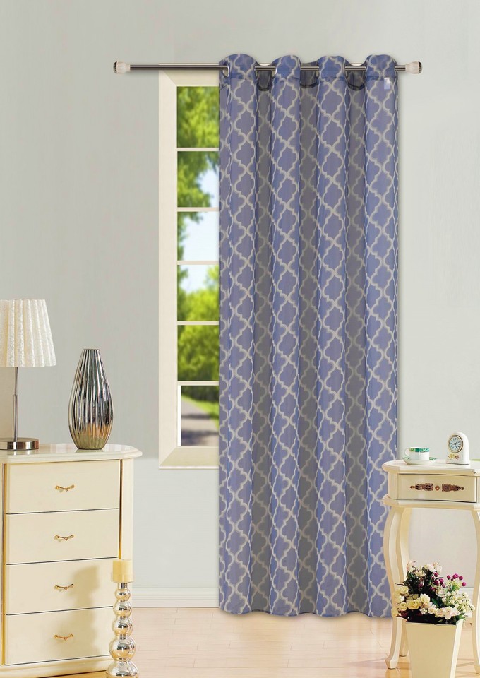 CHIC 1 SINGLE PANEL GROMMET VOILE SHEER WINDOW DRESSING CURTAIN ...