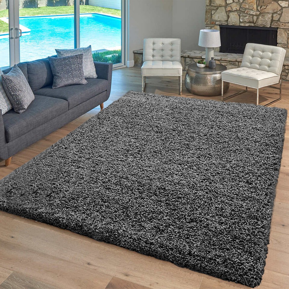 Thick Large Shaggy Rugs Non Slip Hallway Runner Rug Bedroom Living Room ...
