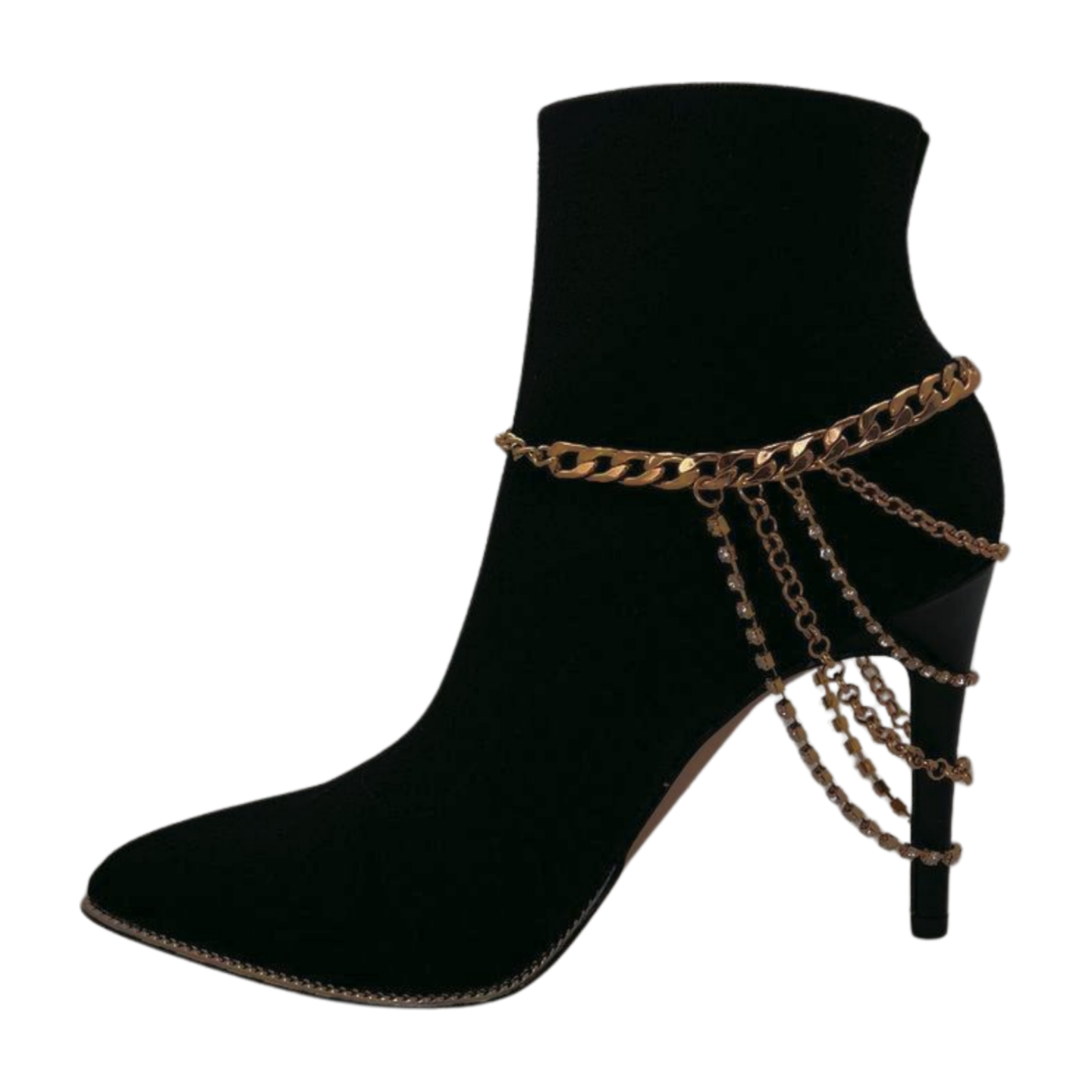 Women Gold Metal Boot Chain Bracelet Anklet Shoe Strand Back Charm ...