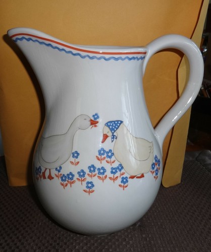 R.B. Bernarda "A Flower for Mother Goose" Portugal Pottery Pitcher ...