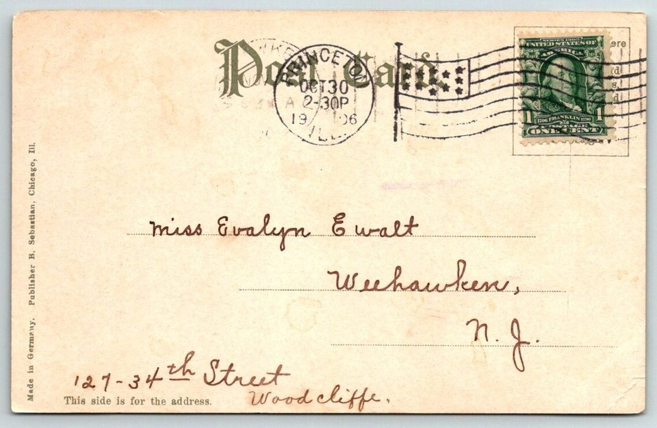 Deer Park Suspension Bridge Starved Rock Illinois Postcard 1906 | eBay