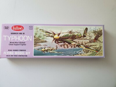 Guillow's Mark 1B Typhoon Stick and Tissue Rubber Powered Model | eBay