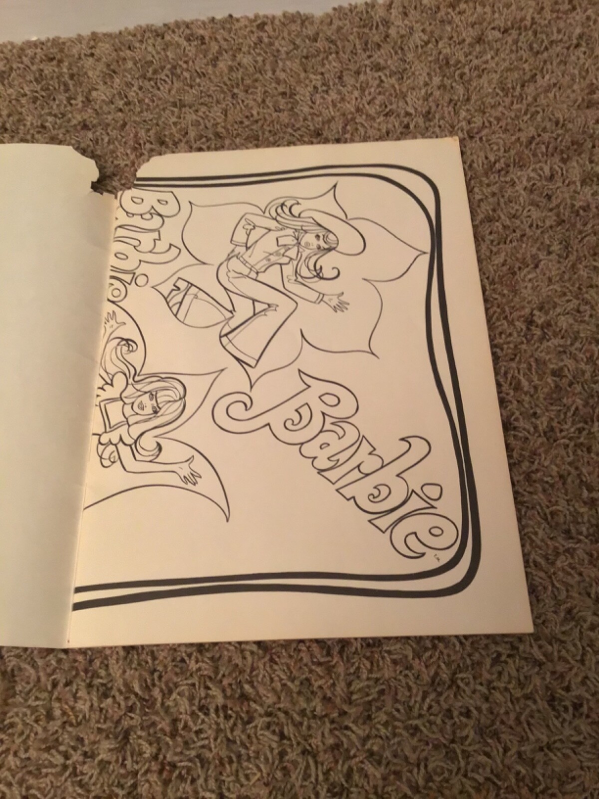 Vintage 1974 Whitman Barbie Mini Posters Coloring Book Un-Used | eBay