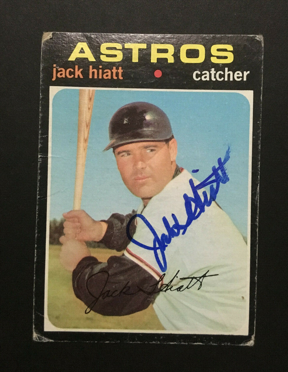 Jack Hiatt Astros signed 1971 Topps baseball card #371 Auto Autograph ...