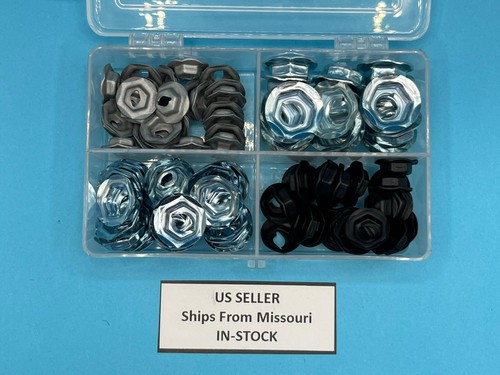 95 pcs Assortment Thread Cutting Nuts Speed PAL Emblem Name Plate ...