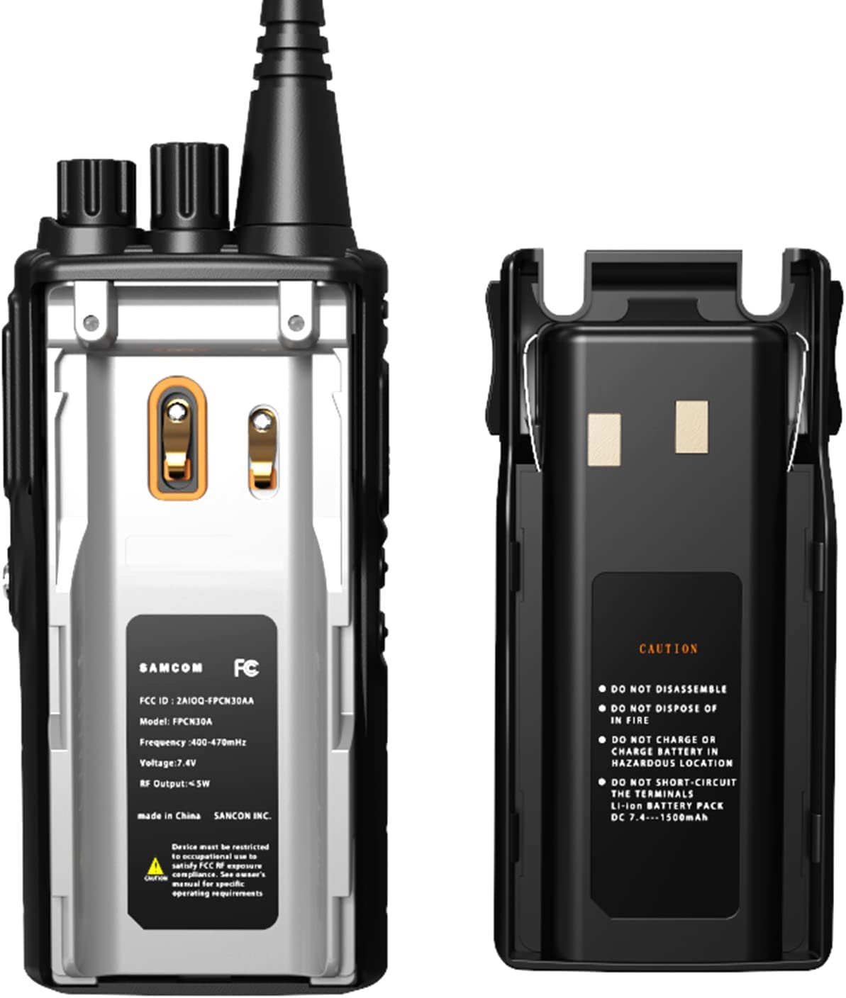 SAMCOM FPCN30A Two Way Radios Long Range 5 Watts Walkie Talkies for ...