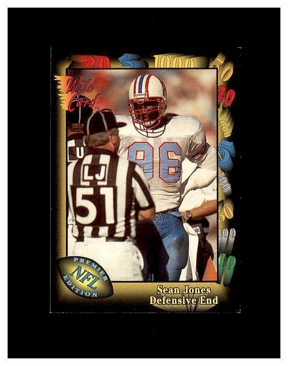 1991 Wild Card #2 Sean Jones Houston Oilers | eBay