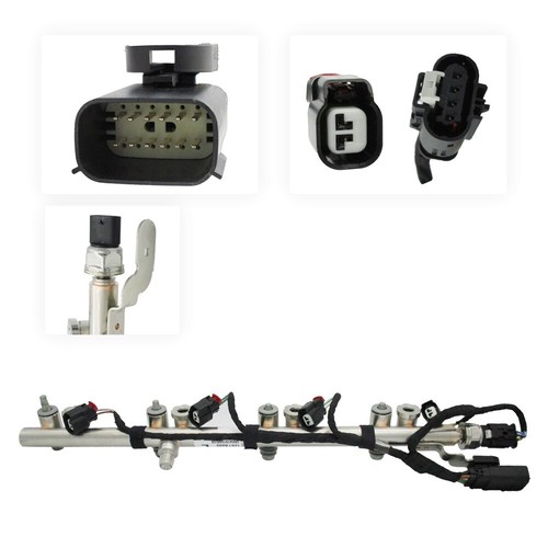 GM Fuel Injection Fuel Rail w/Press Sensor & Harness Left Position ...