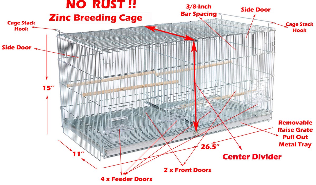 Breeder Bird Cages With Dividers Flyline Double Double Lite Stack