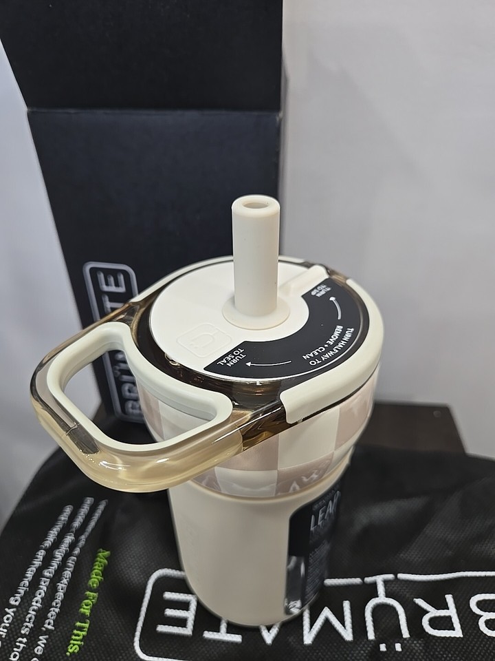 BruMate Kids Leap Tumbler / 12oz / Color: Tan Checker *read description ...