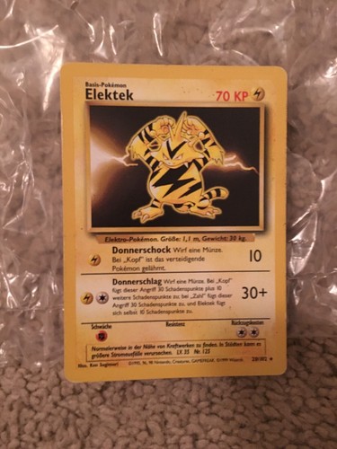 1999 Pokemon (GERMAN Base 1st Edition) Elektek #20 PSA 10 gem MINT ...