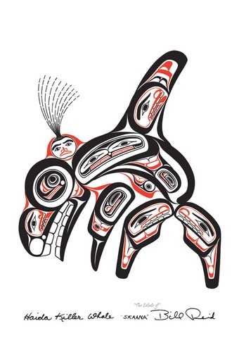 Haida Killer Whale "SKAANA" Bill Reid Art Card Northwest Coast Native ...