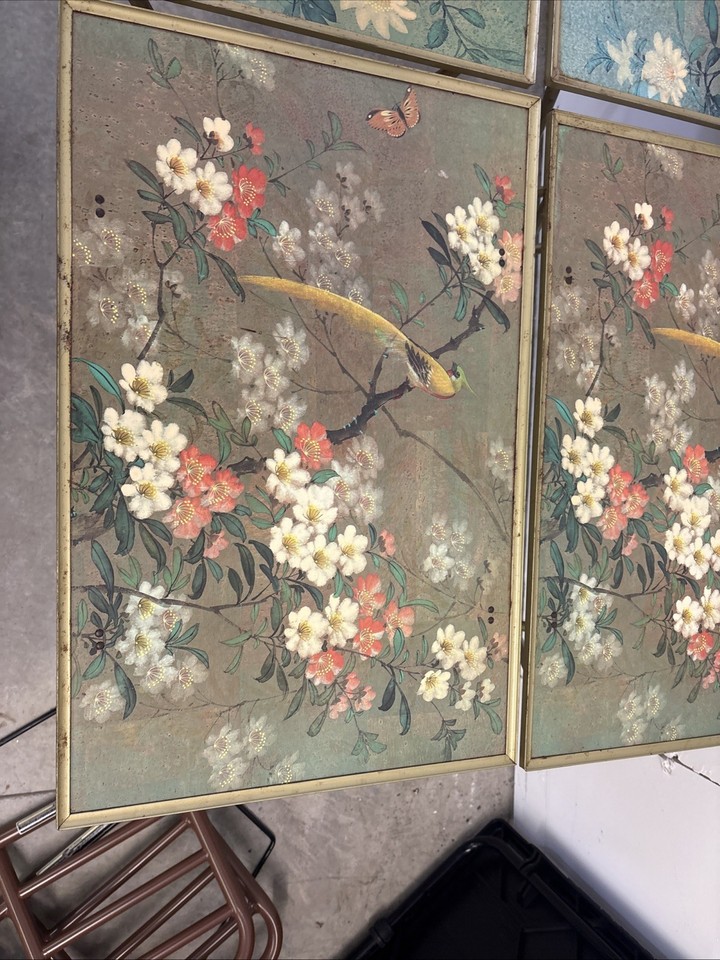 Folding TV Trays And Cart Retro Mid Century W/ Stand Set of 4 Rolling ...