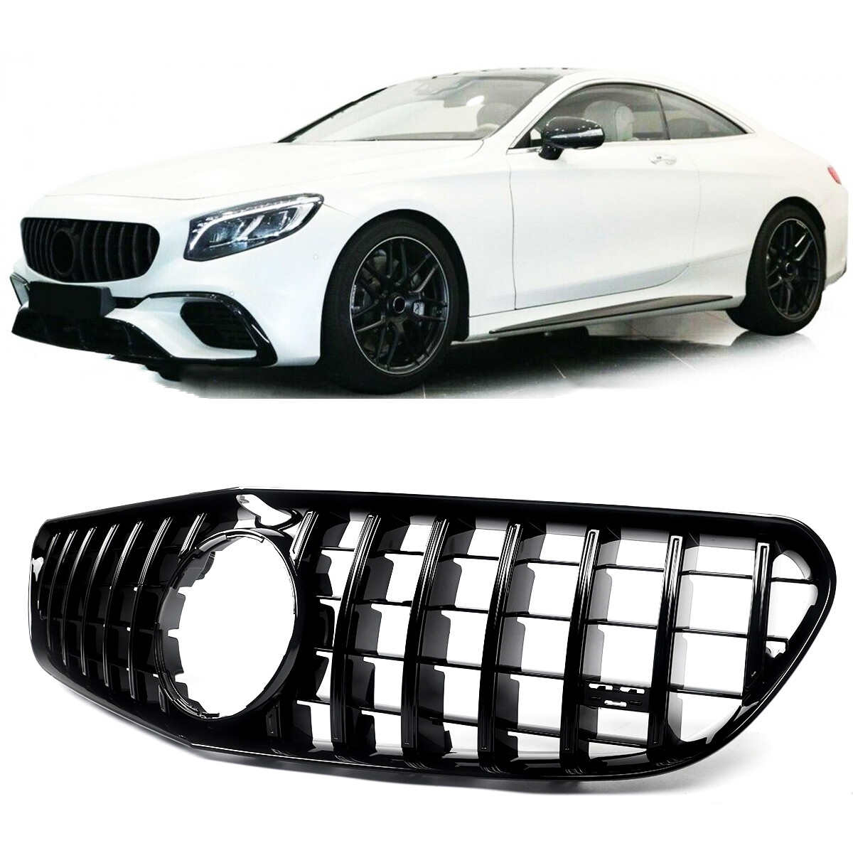 For 2014-2017 Benz W217 C217 S63 S65 AMG Coupe Convertible Gloss Black ...
