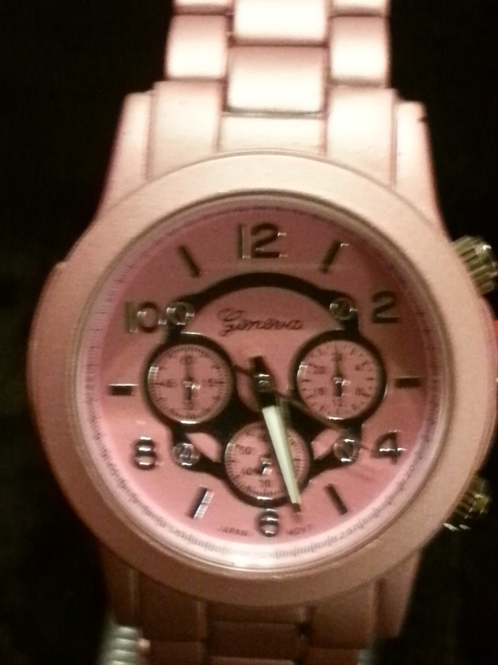 New Geneva Unisex Geneva Boyfriend Chronograph MK Style Link Watch ...