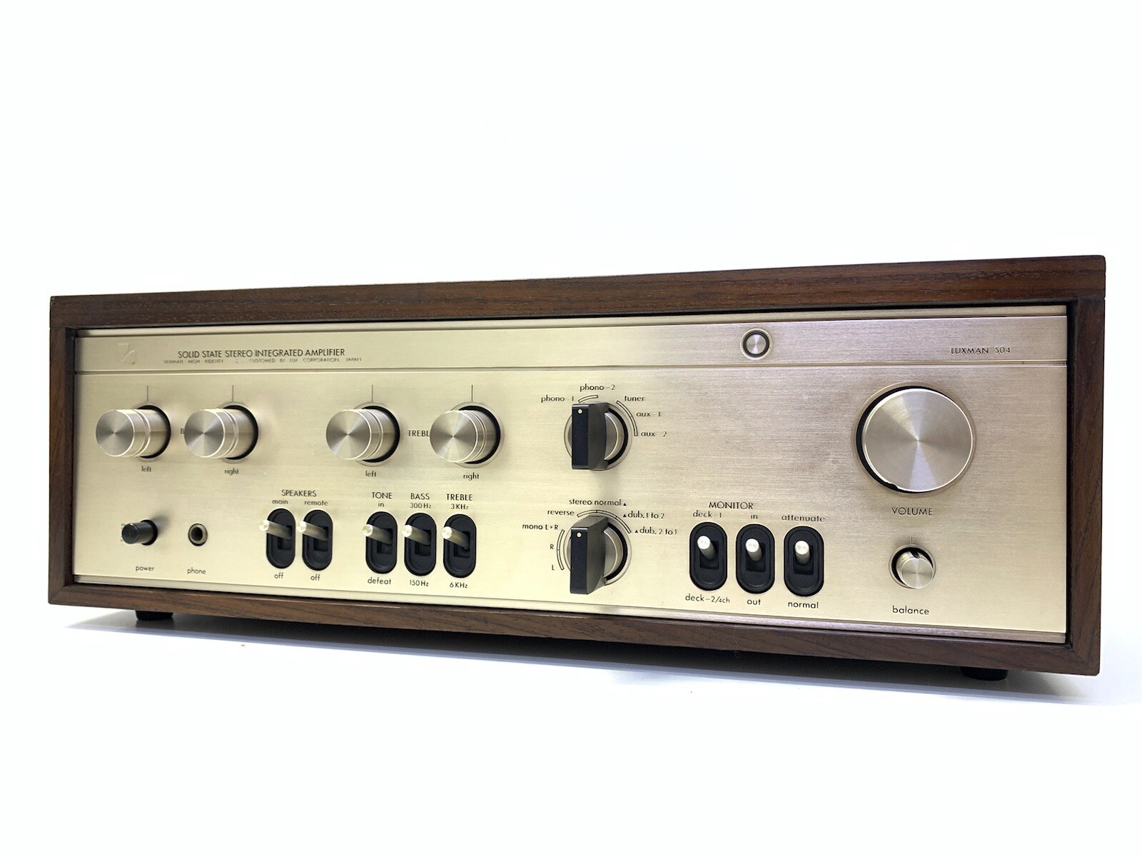 LUXMAN L-504 Integrated Stereo Amplifier 70W RMS Vintage 1973 Works ...