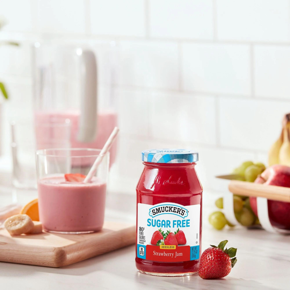 (2 pack) Smucker's Sugar Free Seedless Strawberry Jam with Sweetener ...