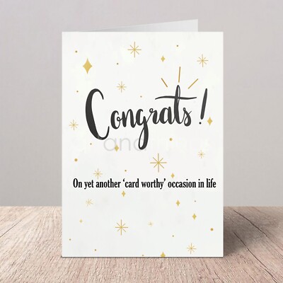 Congratulations-Sarcastic Birthday or Greetings Card | Any Occasion ...