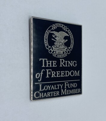 NRA National Rifle Association Ring Of Freedom Charter Member Lapel Pin ...