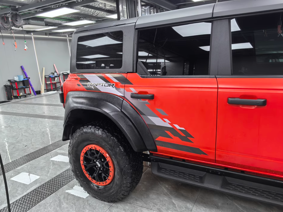 StingFord Ford Bronco Raptor Rear Door Glass Body Graphics White/Grey ...