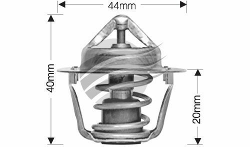 Dayco Thermostat for Daihatsu Move 2/1997 - 1/1999 847cc 3 cyl 6V SOHC ...