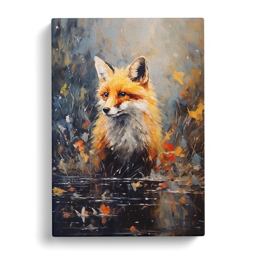 Fox Impressionism Canvas Print Wall Art Framed Decor Painting Picture ...