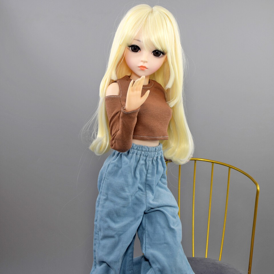1/3 BJD Dolls 24inch Women BJD Doll with Blonde Hair Fashion Clothes ...