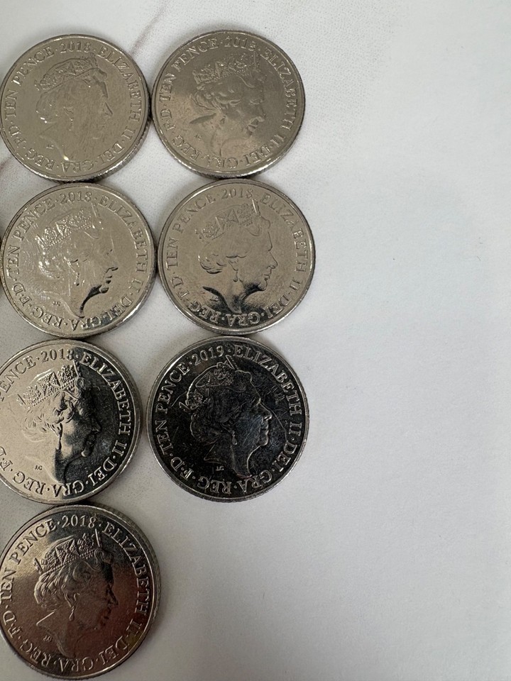 Alphabet 10p Letter Coins (B, C, D, F, G, H, I, K, M, Q, R, S, T, U, V ...