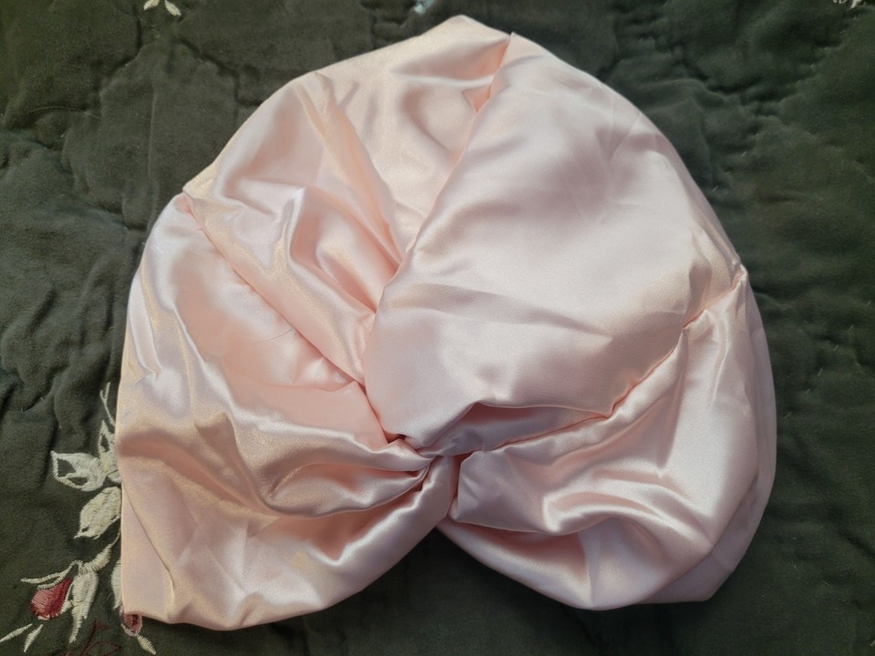 Pink Silk Sleep Bonnet | eBay UK