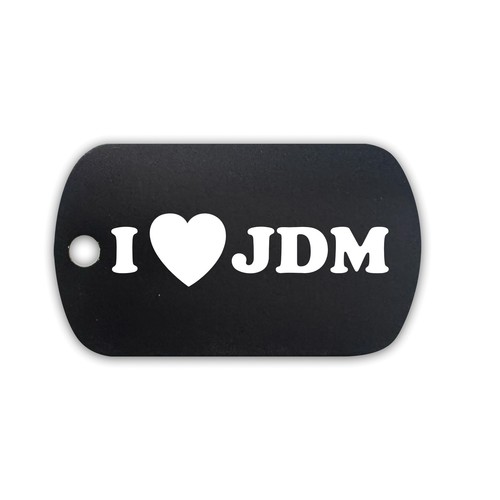 I Love JDM GI Dog Tag Aluminum Keychain with Custom Engraving | eBay