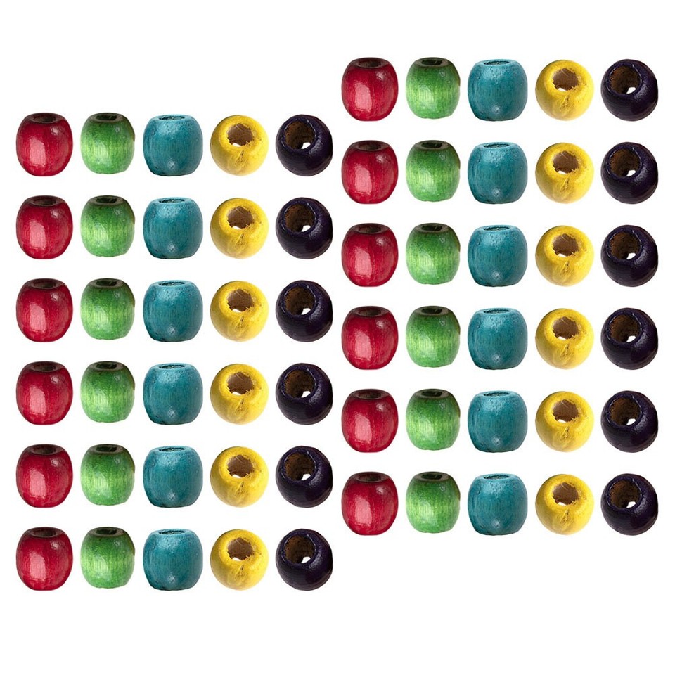 200 Pcs Hair Braids Beads Wood Beads for Dreadlocks Hair Extensions ...