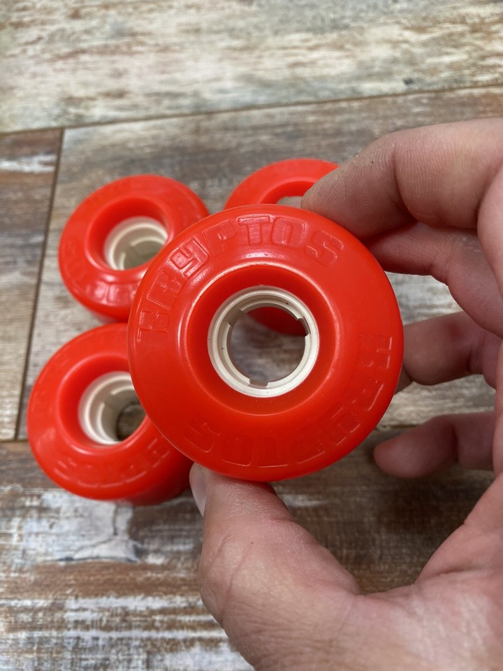 Vintage 1980s Kryptos Skateboard Wheels Set Of 4 Red White Kryptonics ...
