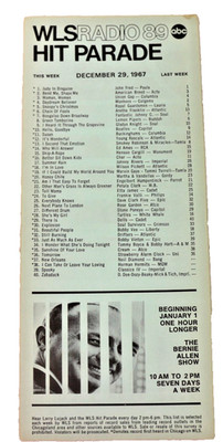 WLS 890 Silver Dollar Survey Official Radio Playlist December 29, 1967 ...