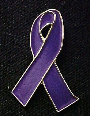 Purple Ribbon Awareness Pin Crohn's Disease Fibromyalgia Lupus Many ...