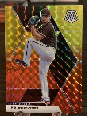 Yu Darvish 2021 Panini Mosiac Red Yellow Prizm Parallel /64 #54 Padres ...