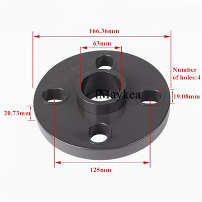 Pipe ID 63mm Union Joint UPVC Flange Plate Corrosion Acid Alkali ...