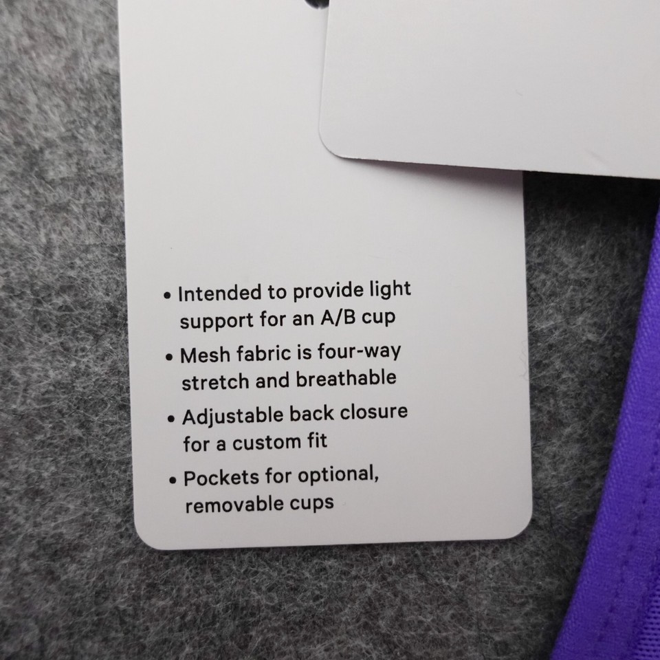 Lululemon All Day Breeze Bra Size 8 A/B LETI Purple Light Weight ...