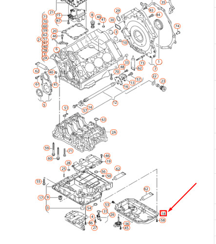 NEW AUDI A4 B7 ENGINE LOWER OIL PAN 06E103604F OEM | eBay