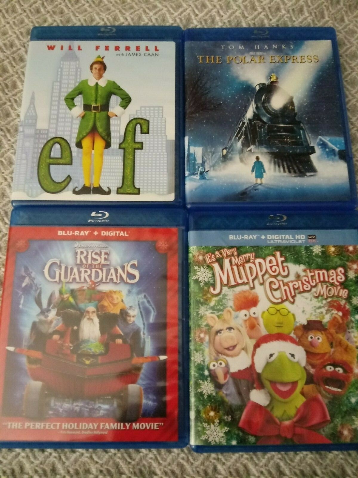 Blu Ray Christmas Lot Merry Muppet Christmas Polar Express ELF Rise Of ...