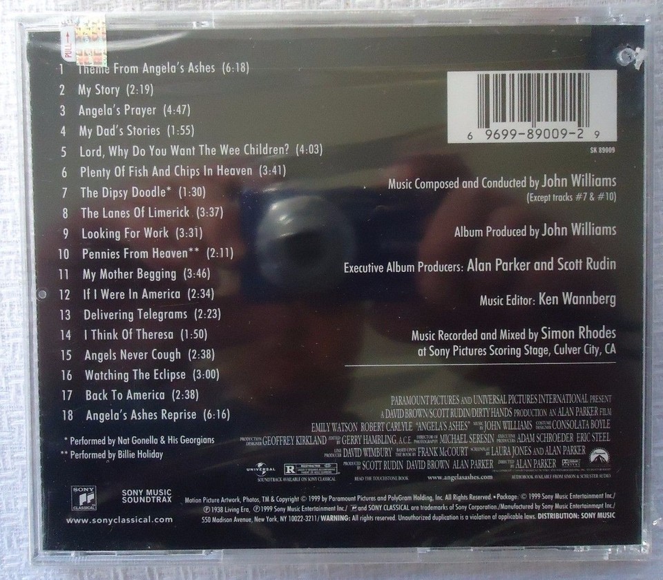 Angela's Ashes [Music From The Motion Picture] by John Williams CD FREE ...