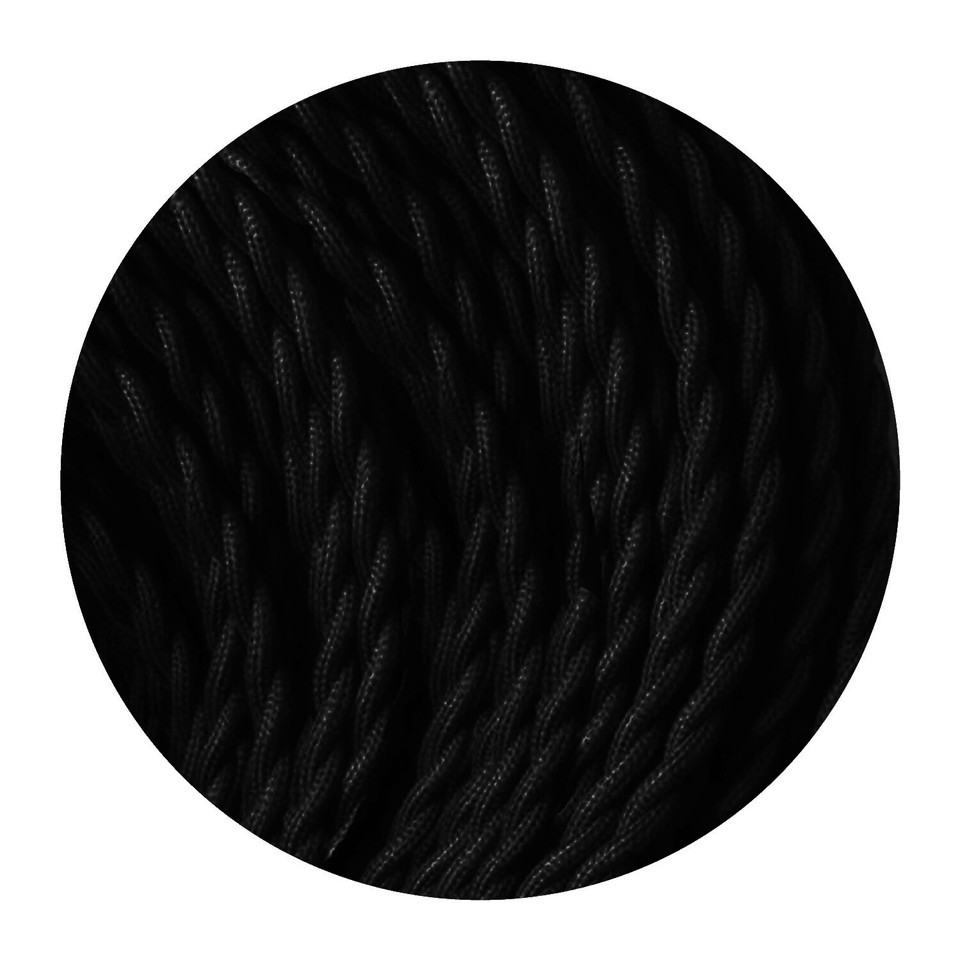 2/3 Core Twisted Braided Fabric Cables Vintage Style Coloured Wire Lamp ...