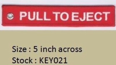 PULL TO EJECT - RED KEYCHAIN - KEY021 | eBay