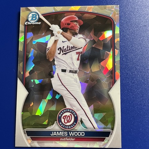 James Wood 2023 Bowman Chrome Prospect BCP-129 Atomic Refractor RC | eBay