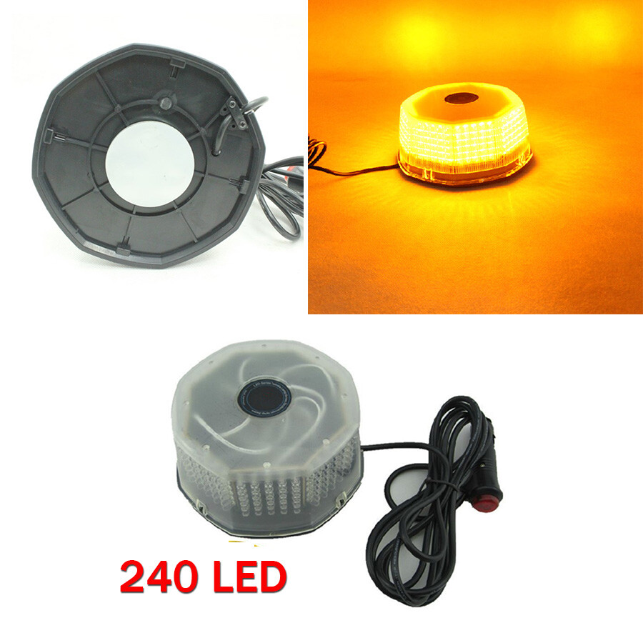 DC 12-24V 240 LED Octagon Strobe Warning Beacon Light Emergency Lamp ...