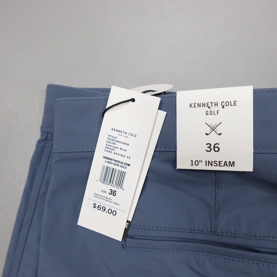 Kenneth Cole Golf Shorts Lightweight Wicking Nylon Stretch UPF 50 ...