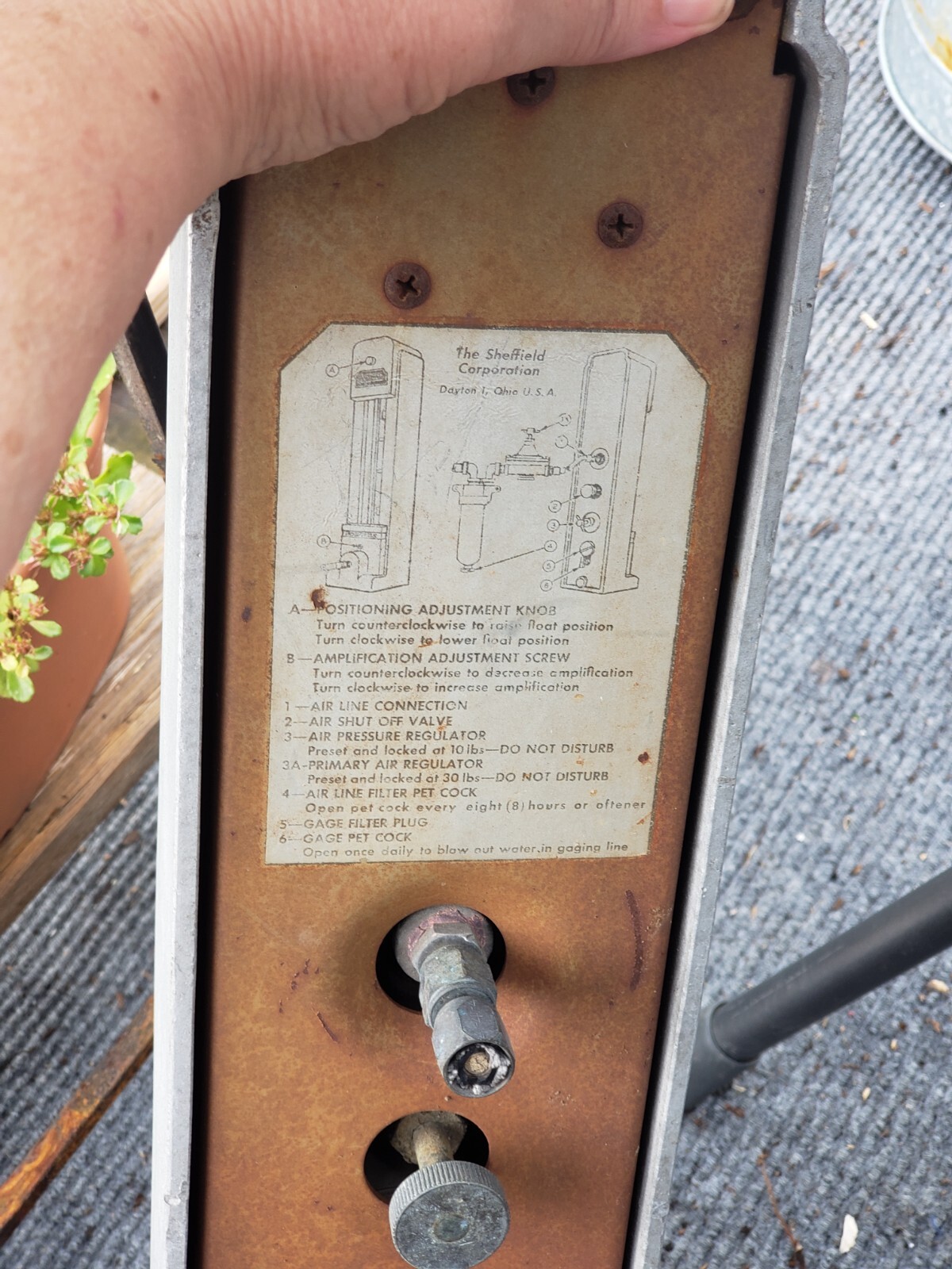 Sheffield Precisionaire Column Air Gage 9001-5M | eBay