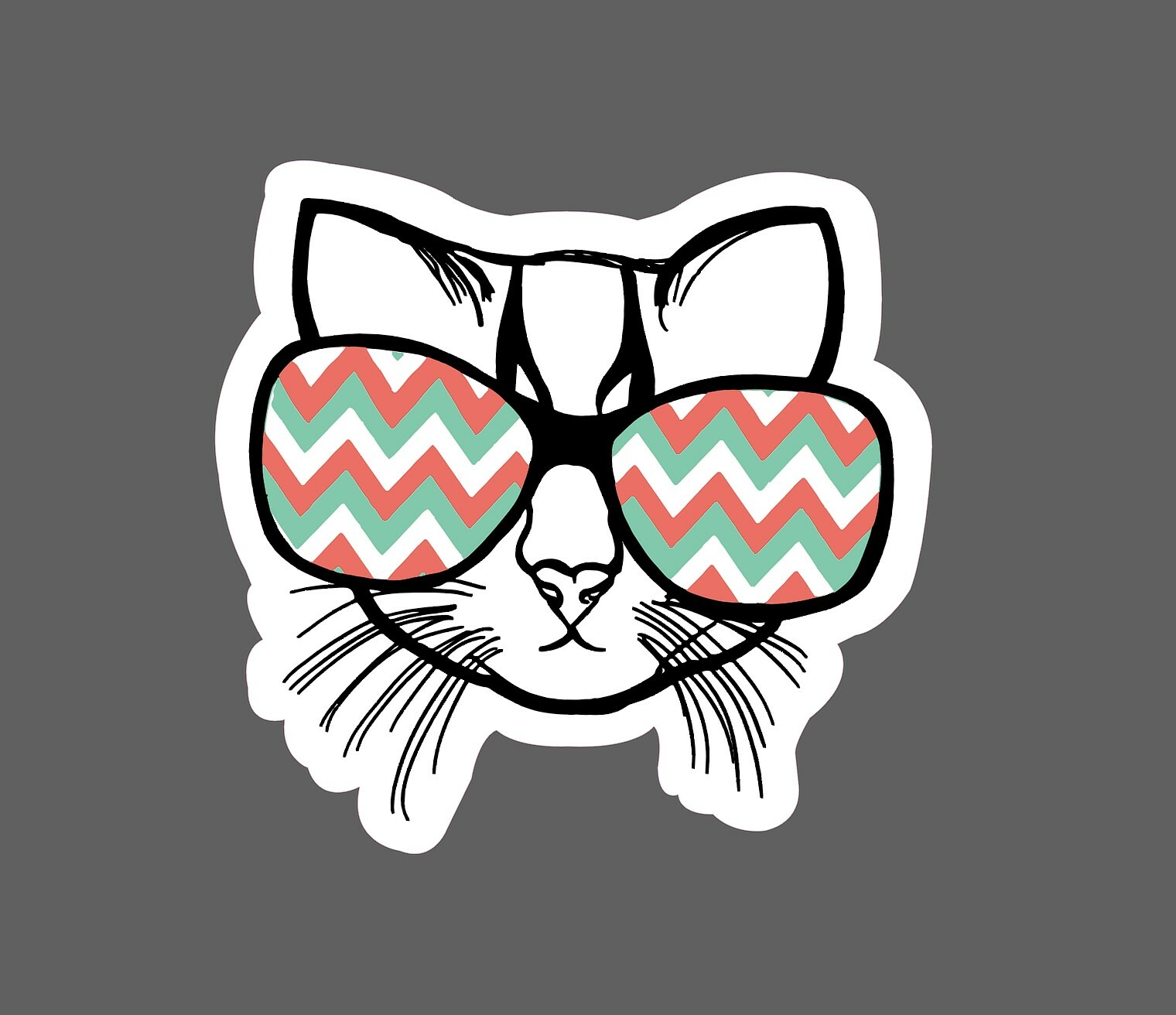 Cat Sticker Sunglasses Cute Waterproof Animal Pet Cute Gift NEW | eBay