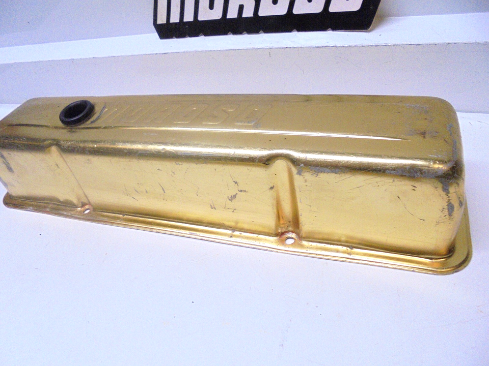 MOROSO SBC GOLD VALVE COVERS W/ WING NUTS-VINTAGE-RAT ROD-STREET ROD | eBay