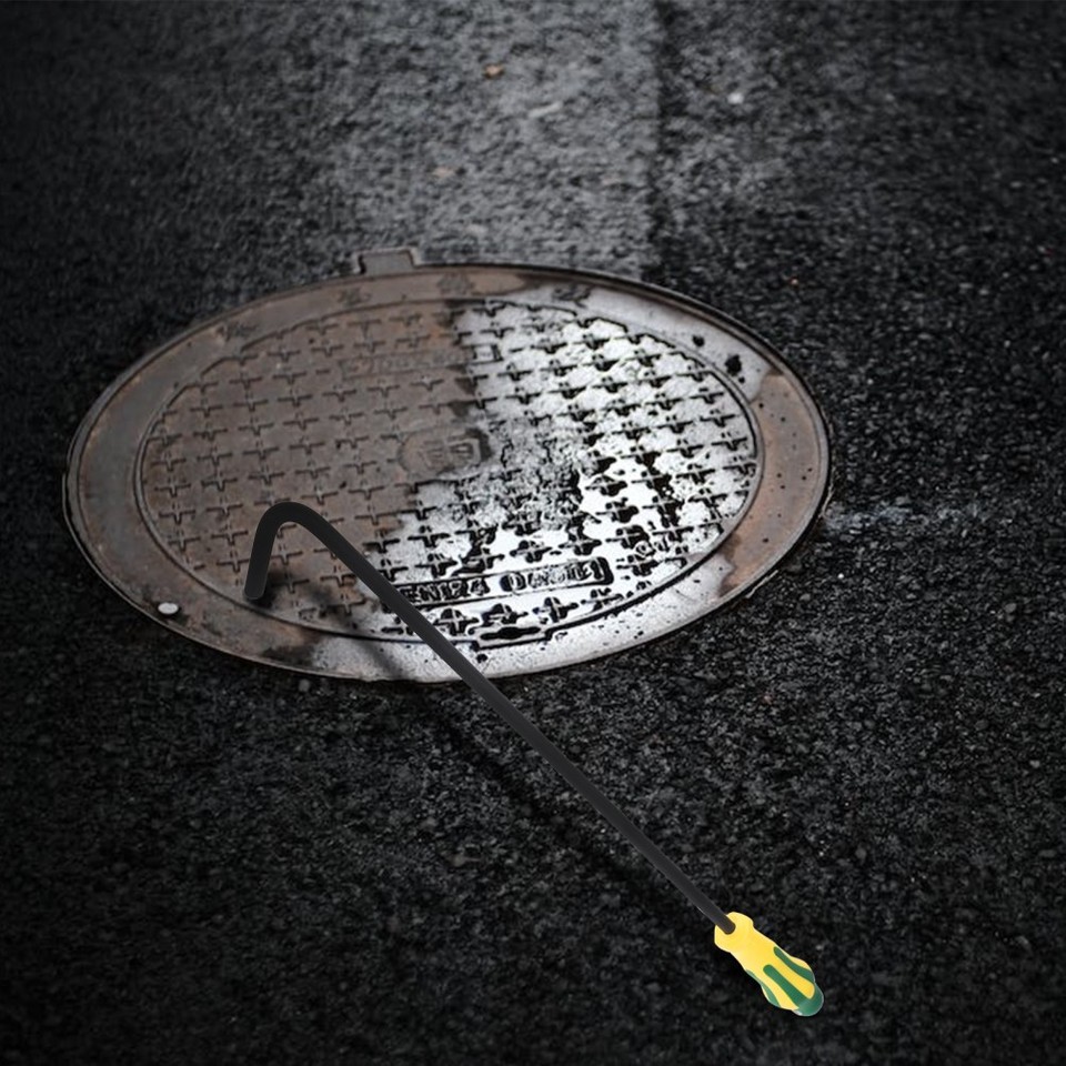 Heavy Duty Manhole Hook Lifting Hooks Cover Lifters with Rotated Handle ...